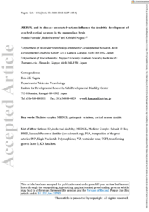 MED13L and its disease-associated variants influence the dendritic ...